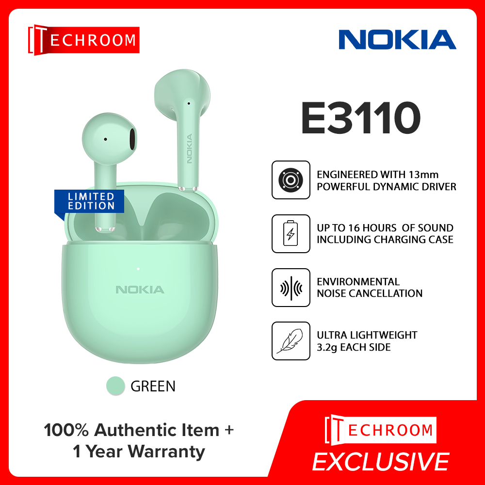 NOKIA Essential E3110 True Wireless Earphones | 13mm Dynamic | IPX5-rated splash-proof 20 ...
