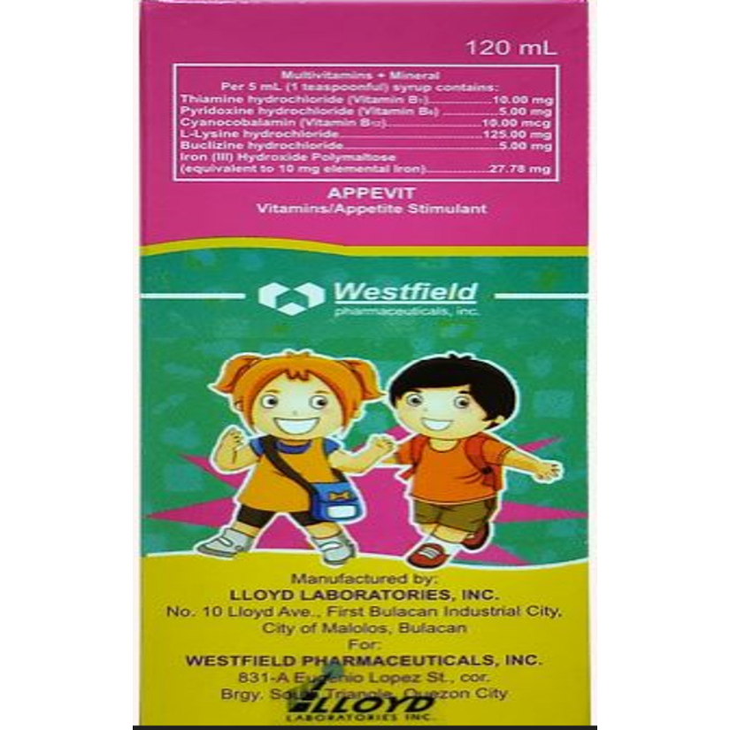 Appevit 120ml (Buclizine + B-Complex + Iron) | Shopee Philippines