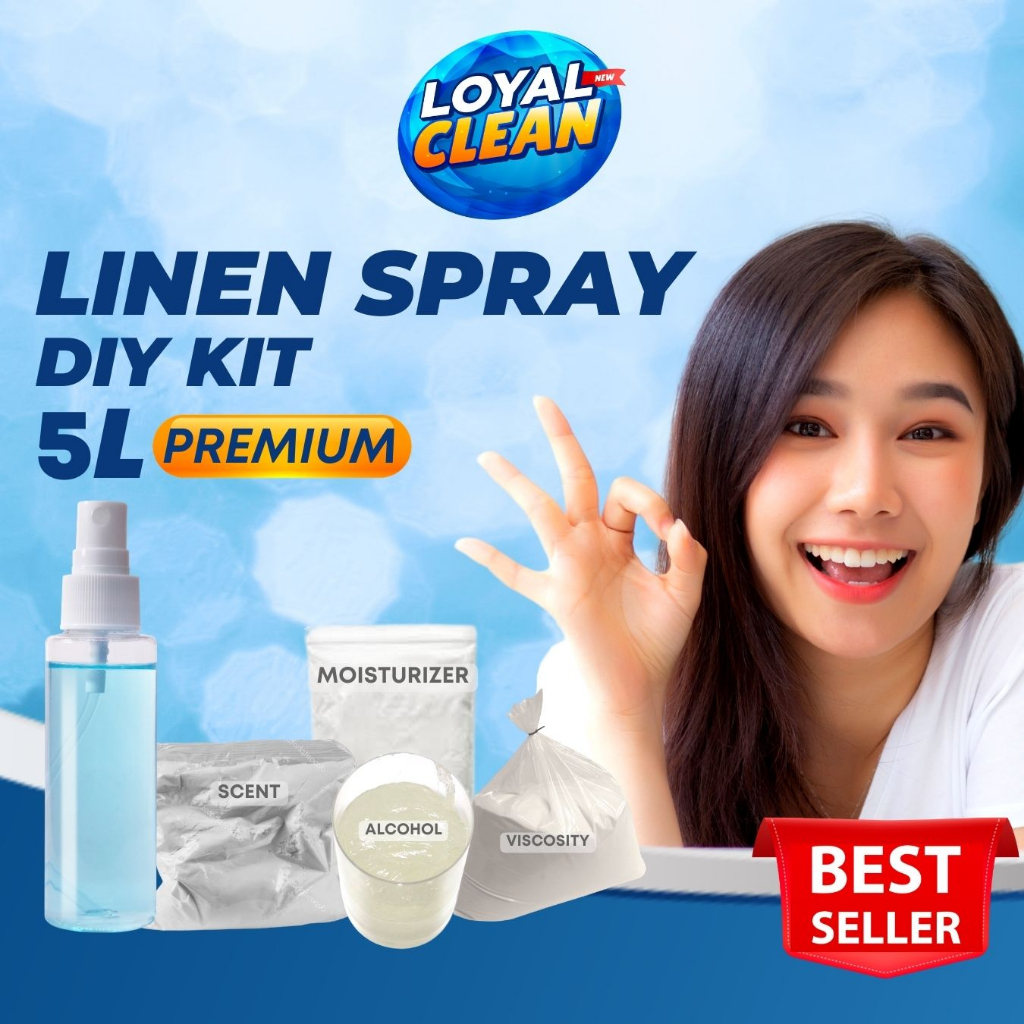 LoyalClean Premium Linen & Room Spray Kit 5L Yield DIY Natural Air ...