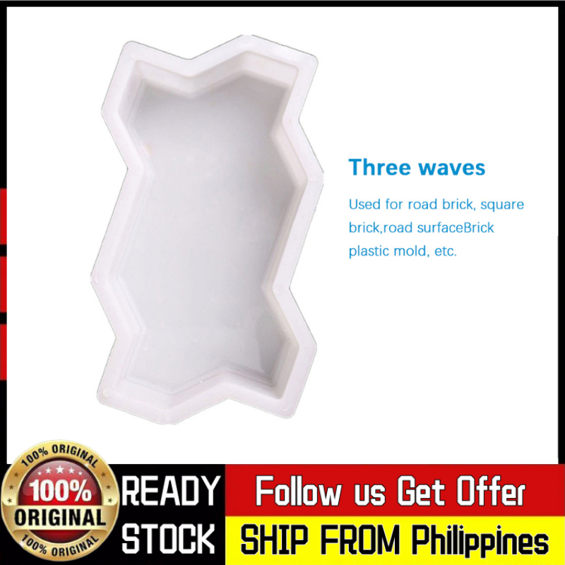 Yoqu Bricks Molder Concrete 1pcs DIY Three Wave Shape Plastic Concrete ...