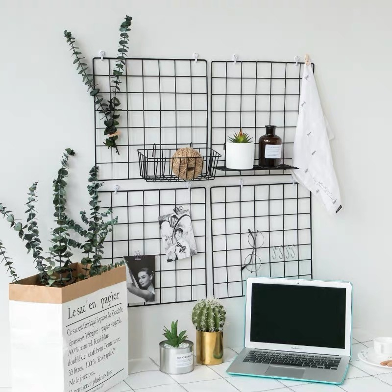 Nordic Wire Mesh Frame Home Decoration DIY Photo Wall Decoration Rack ...