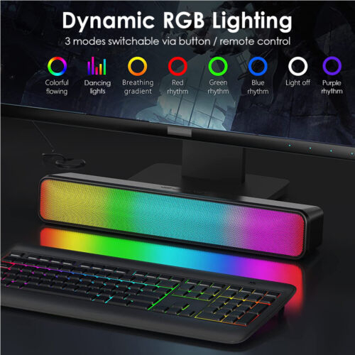 【CYT】B9 And E-1411 Soundbar RGB Desktop Soundbar Bluetooth 5.0 Speaker ...