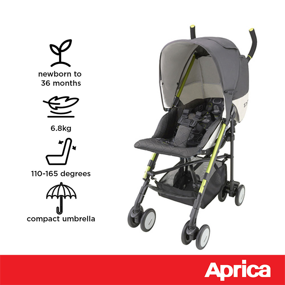 Aprica Stick Flat 0-36m Light Weight Newborn to Toddler Stroller ...