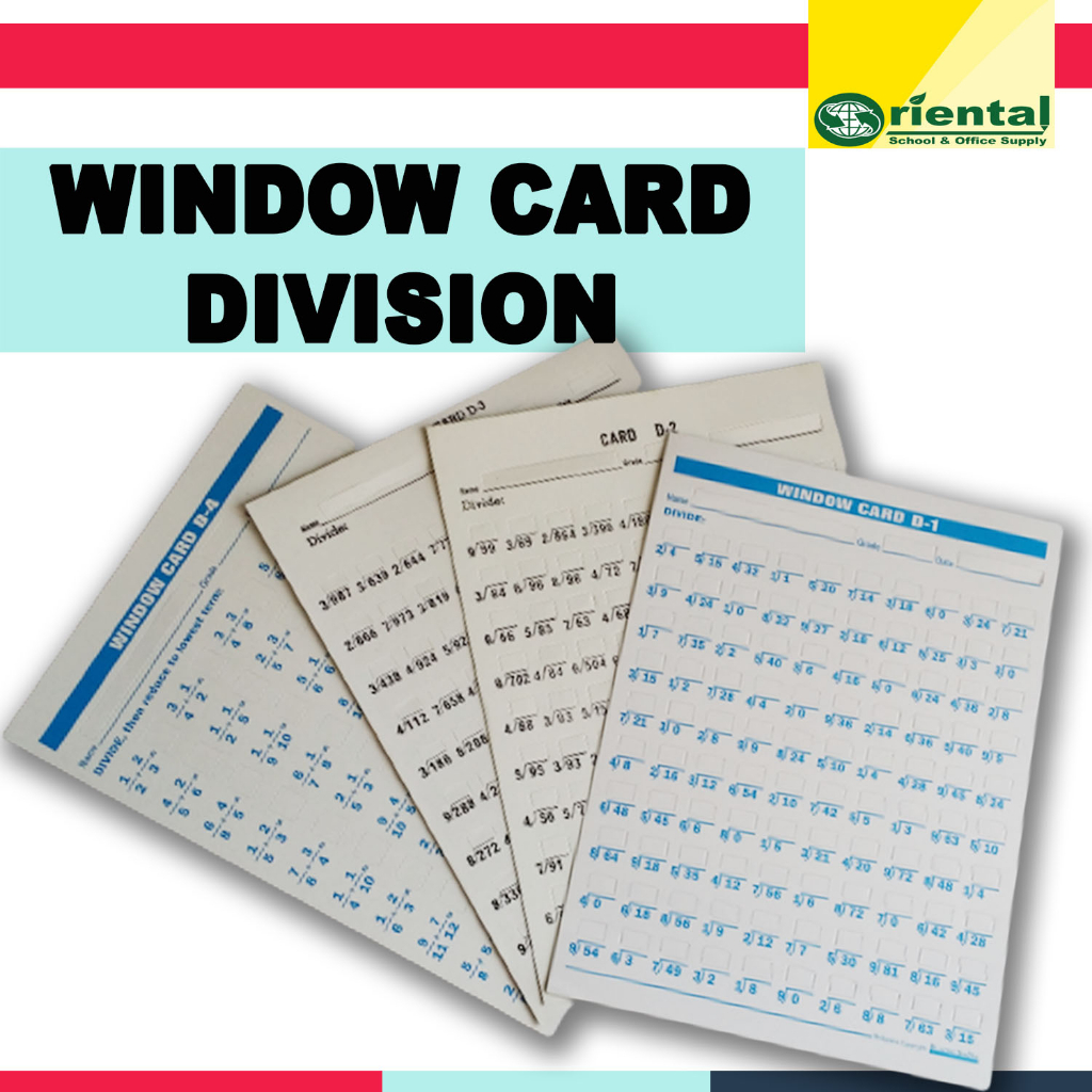 WINDOW CARD DIVISION -SCHOOL SUPPLIES | Shopee Philippines