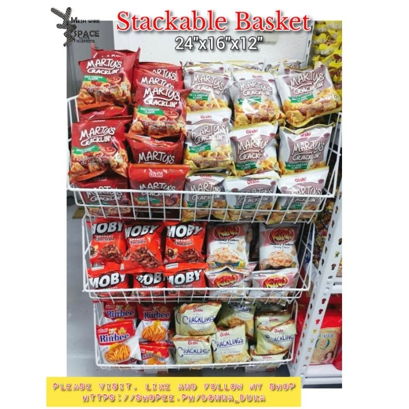 Stackable Basket 3pcs. Long | Shopee Philippines