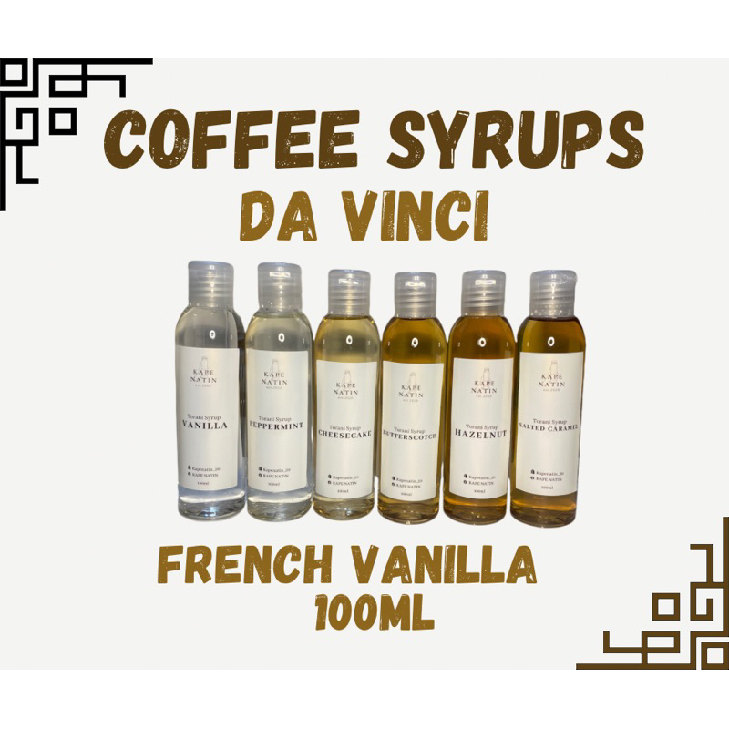 AYPH DaVinci Coffee Syrups (Vanilla, Caramel, Hazelnut, French Vanilla ...