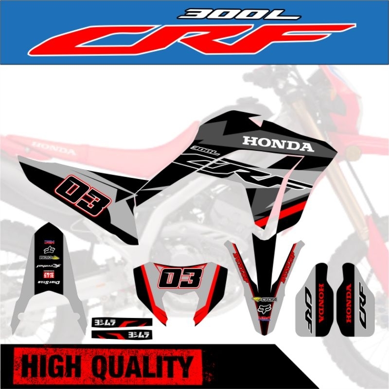 Honda crf 300L full body decals, Laminated | Shopee Philippines