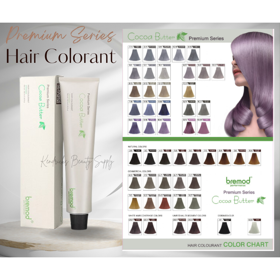 Bremod Premium Series Cocoa Butter Hair Colourant, Color Cream 100ml ...