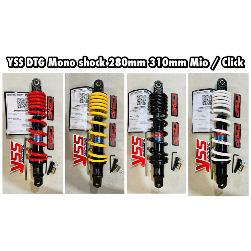 YSS DTG Mono shock Mio / Click 280mm 310mm | Shopee Philippines