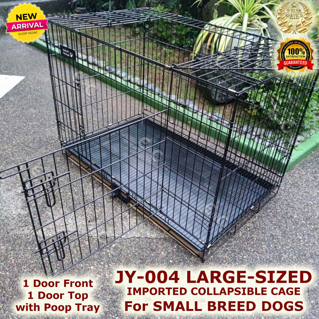 JY-004 (ZERO FOUR) LARGE-Sized 2-Doors Imported Collapsible Cage Dog ...