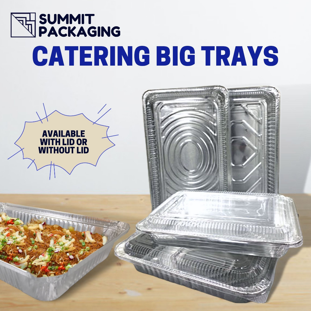 [ Big Catering / Lechon Trays ] Aluminum Tray With Lid or No Lid - Sold ...