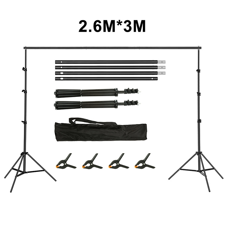 260cm x 300cm* 4 clips /8.5ft x 10ft Heavy Duty Background Stand ...