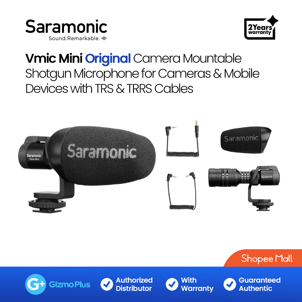 Saramonic Vmic Mini Professional Shotgun Condenser Microphone for ...