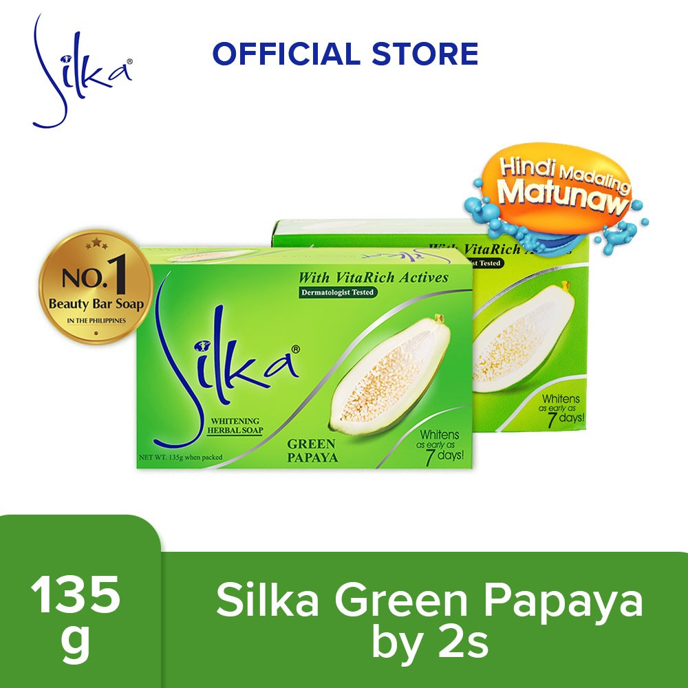 Silka Green Papaya Soap 135g by 2s | Shopee Philippines