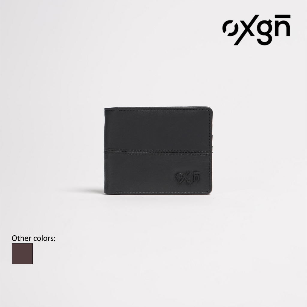OXGN Bi-Fold Wallet For Men (Black/Chocolate Brown) | Shopee Philippines