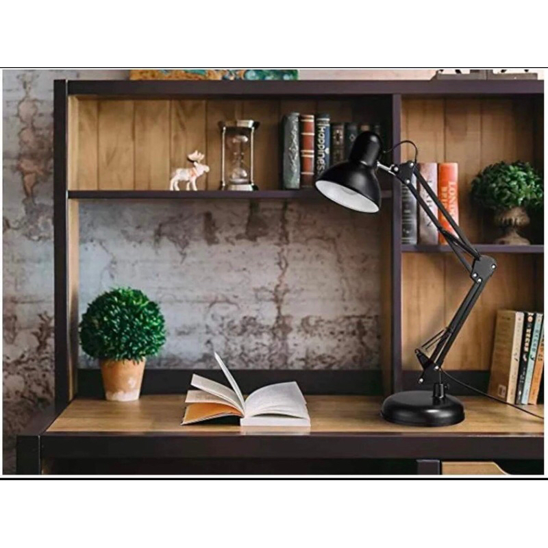 Metal Adjustable Long Swing Arm Work LED Desk Lamp Study Room Table ...