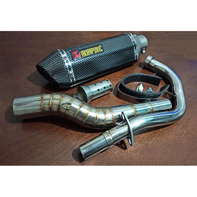 Suzuki Raider 150 Fi Carb AKRAPOVIC Full System Exhaust Muffler ...