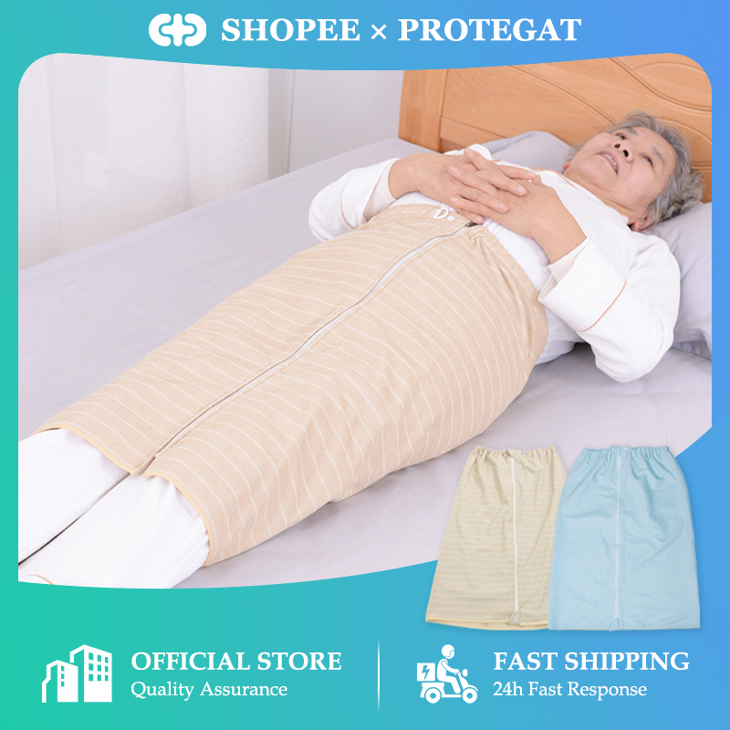 【protegat】adult Wearable Incontinence Bed Pads Washable Diaper Skirt