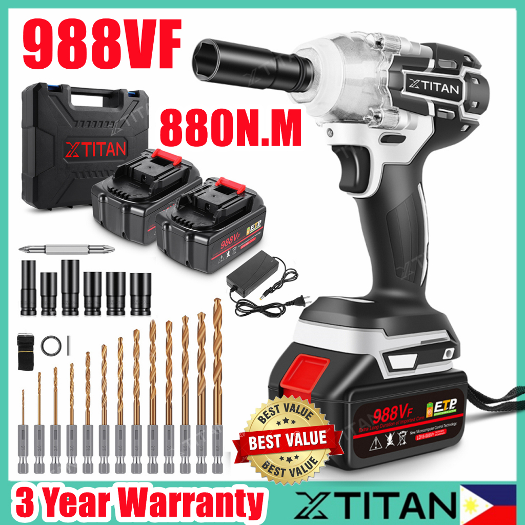 988vf Brushless Impact Wrench 1 2 Cordless Electric Wrench Gun Drill