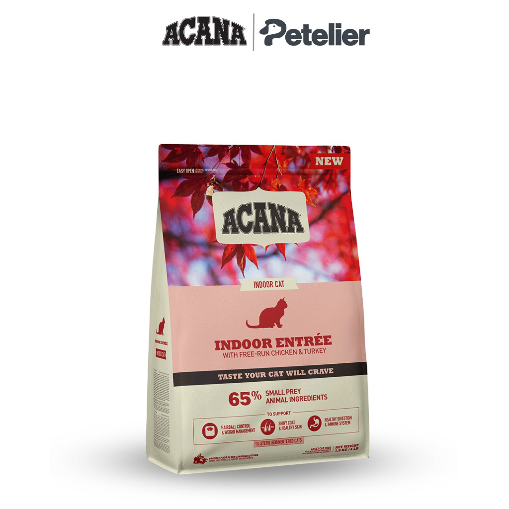 Acana Indoor Entree Cat 1.8kg Dry Premium Food, All Natural Biologically-Approriate | Shopee ...