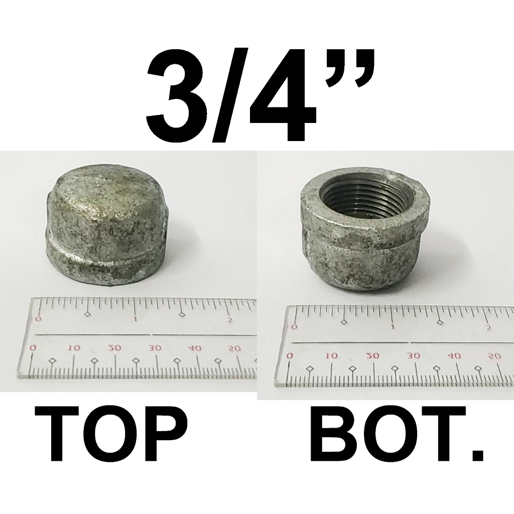 MECH GI CAP 3/4" SCH40 STANDARD GALVANIZED IRON === GI THREADED CUP 3/4" X 150# | Shopee Philippines