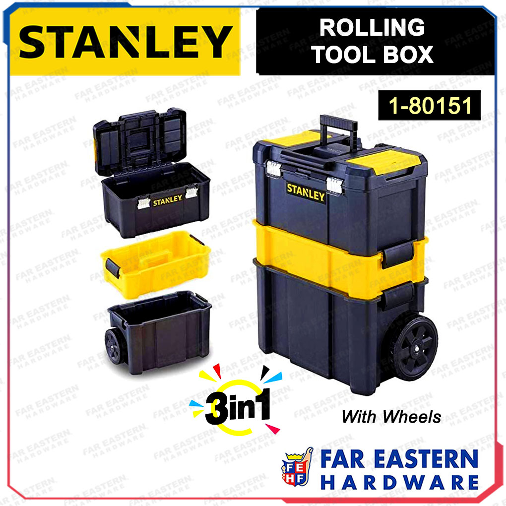STANLEY Rolling Workshop Toolbox Organizer Storage Essential Tool Box 1-80151 STTB | Shopee ...