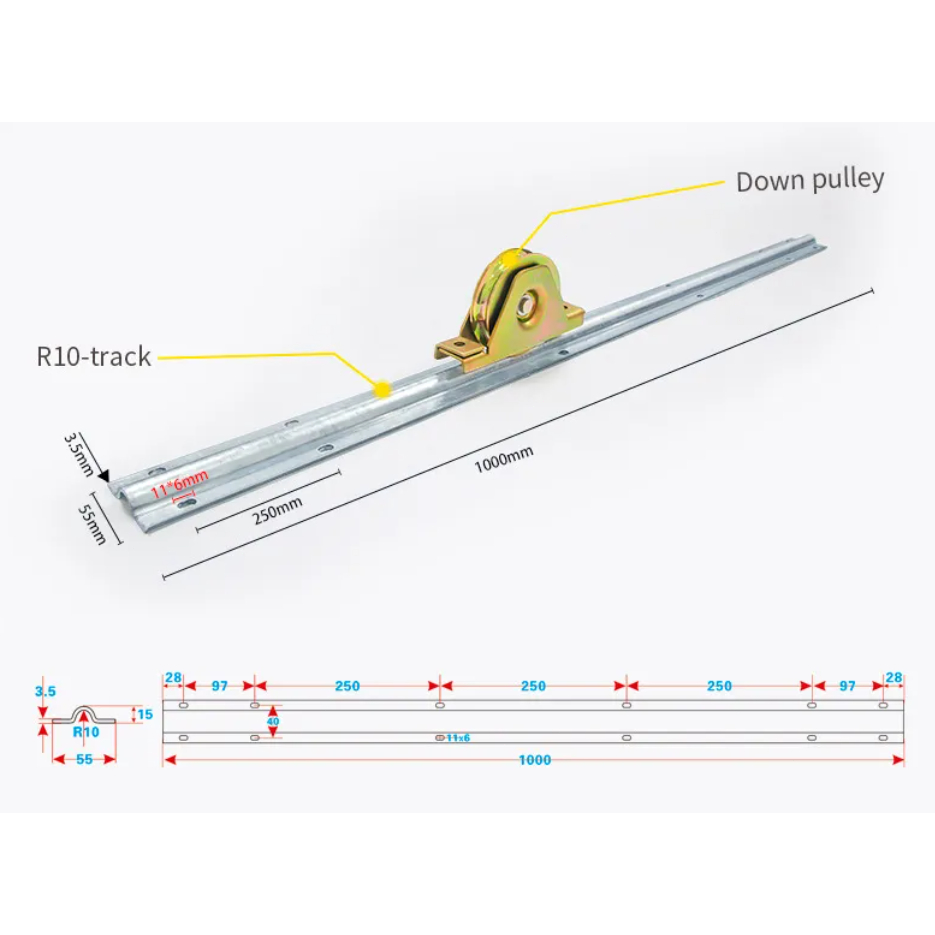 Yoqu Sliding Gate Rail Track U/V Groove Track for Sliding Gate Sliding ...