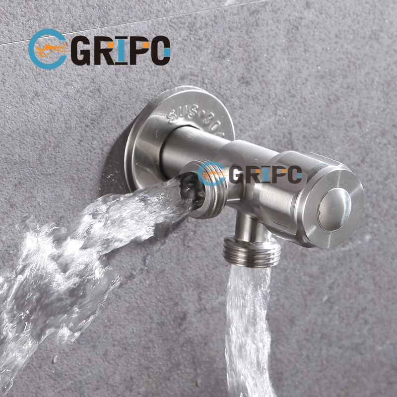 GRIPO 304 Stainless Long Type 90 degrees Two way angle valve matte ...