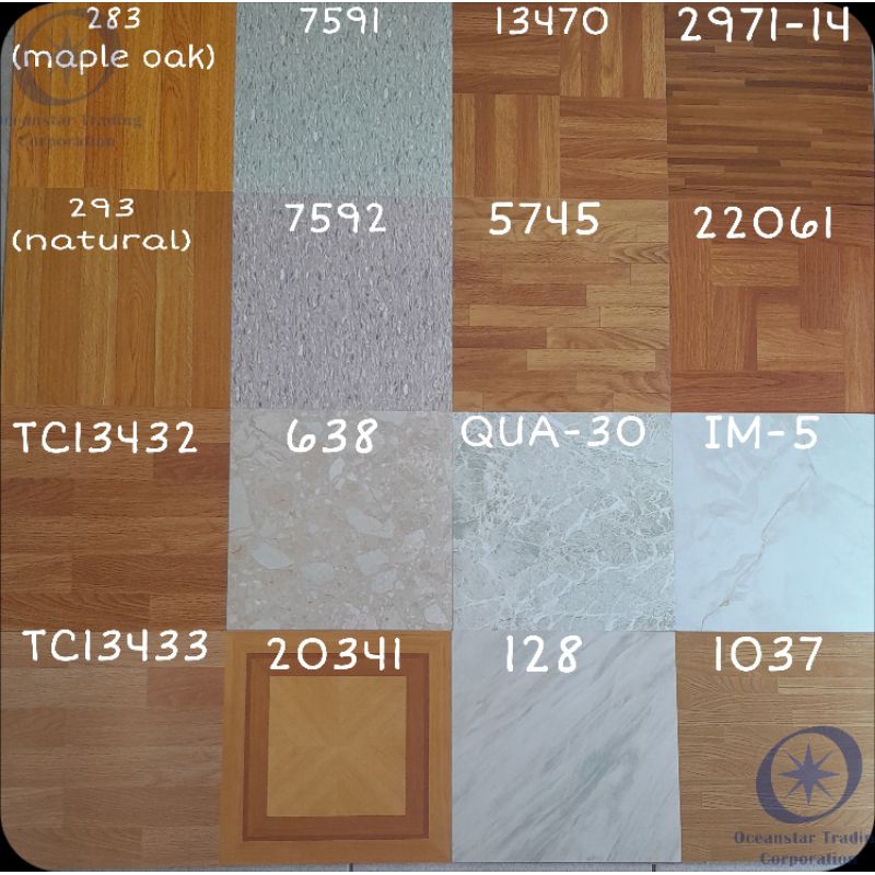 KENT VINYL TILES 12"x12" (30cmx30cm) Thickness: 1.3mm •MINIMUM 10PCS ...