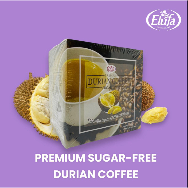Elufa Premium Sugar-Free Durian Coffee - 252g | Shopee Philippines