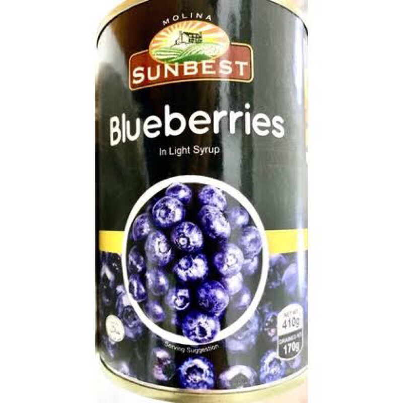 Sunbest Blueberries In Light Syup 410g | Shopee Philippines