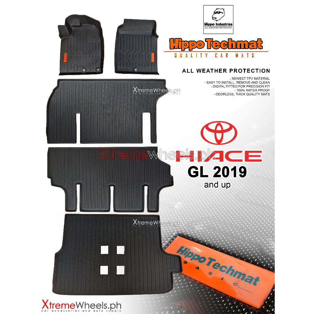 Hi ace GL 2019-2025 V2 Hippo Techmat Floor Liner Deep Dish Matting ...