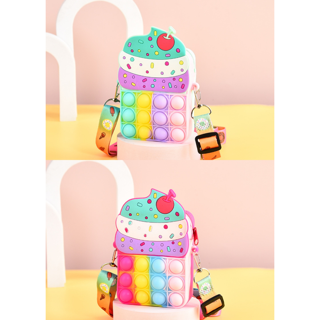 Mumu 2052 Cozyland Multifunctional Pop It Bag For Kid Girl Fidget Toy ...