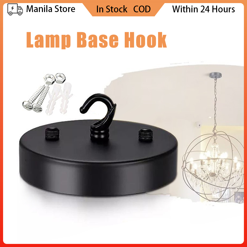 Metal Retro Pendant Lamp Ceiling Plate Holder Light Fitting Hook Living ...