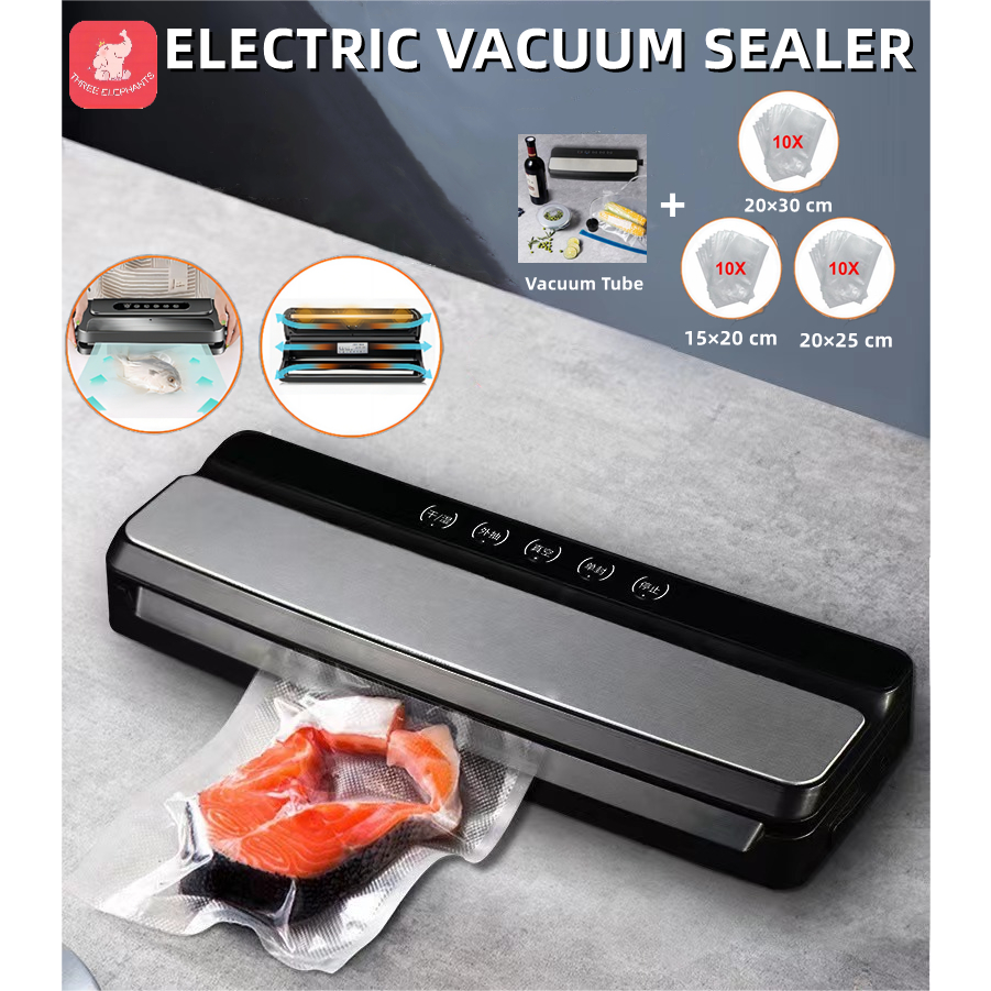 Automatic vacuum sealing machine for dry and wet food packaging and preservation sealing machine ...