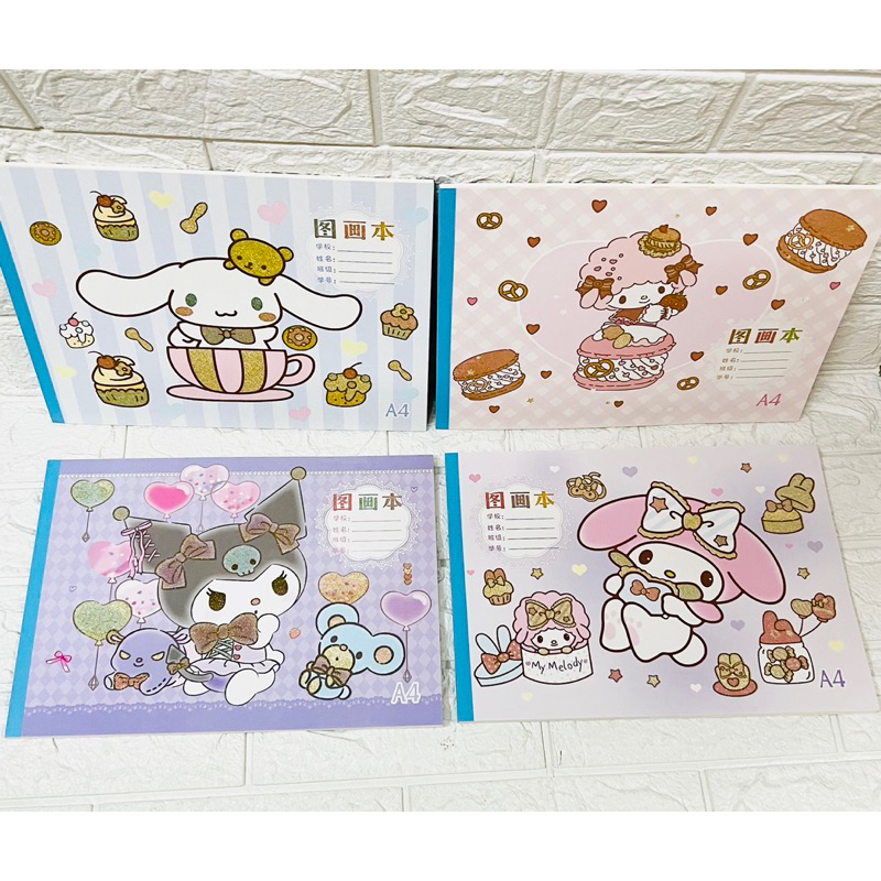Sanrio drawing book sketch book w/sticker | Shopee Philippines