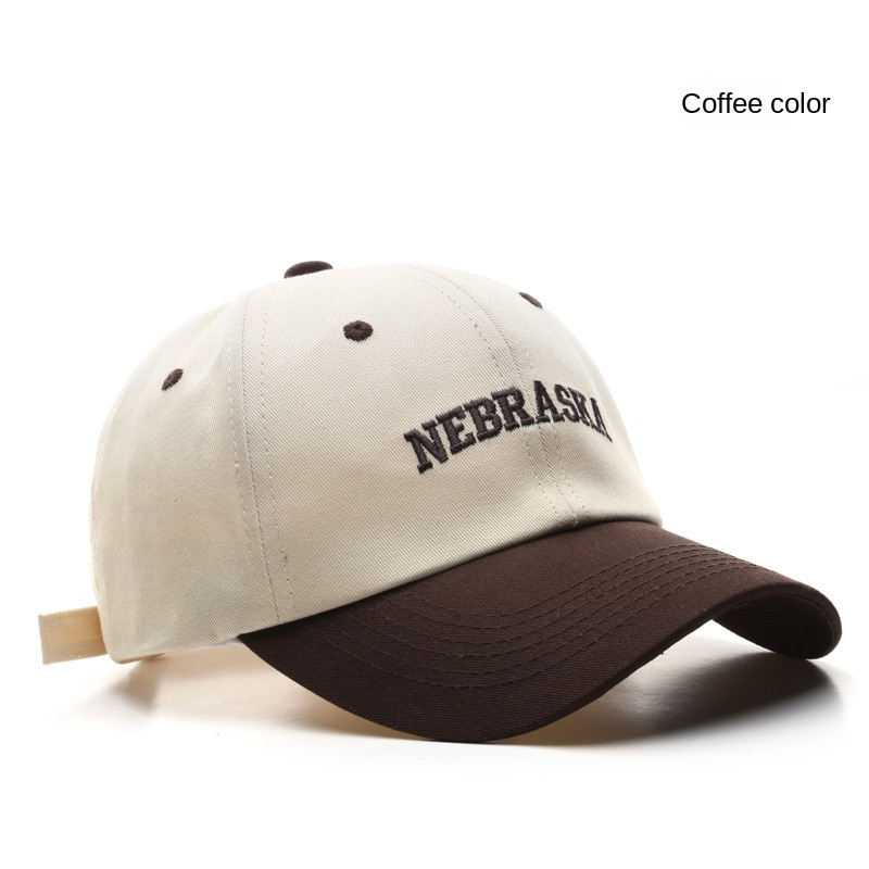 Two-Tone Color Theme OOTD Korean Cotton Unisex Baseball Caps School Cap ...