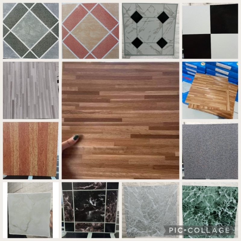 VINYL FLOORING TILES / VINYL TILES 12X12INCHES (30x30cm) | Shopee ...
