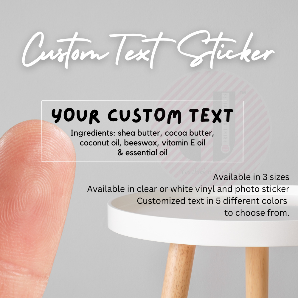 Customized Custom Name Your Text Here Logo Stickers Labels ...