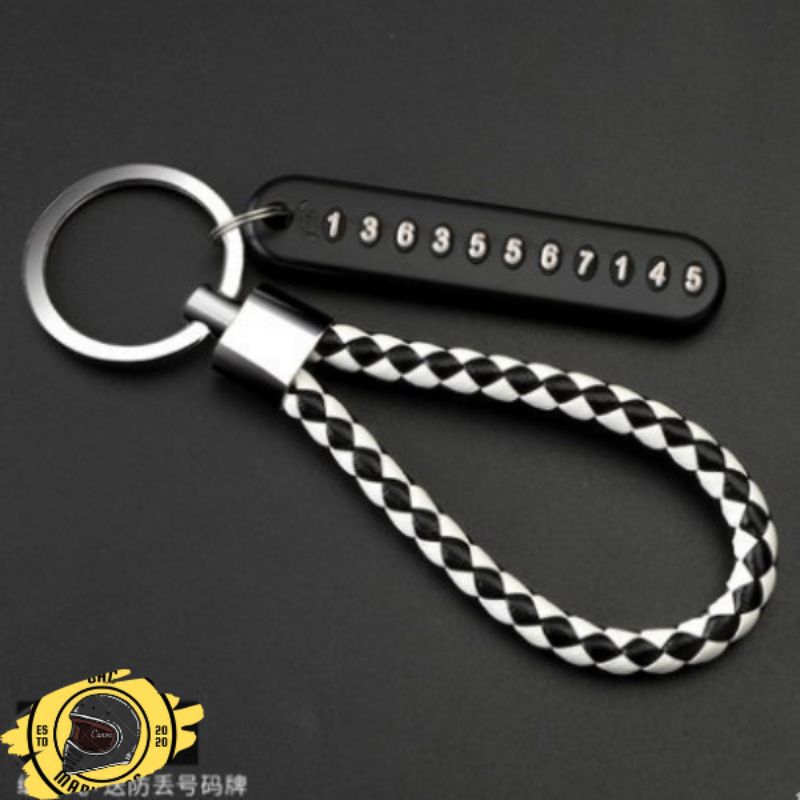 Anti-lost Phone Number Plate Car Key Holder Motorcycle Keychain ...