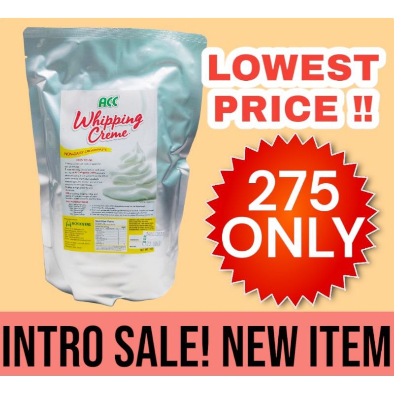ACC WHIPPING CREME 1KG NON-DAIRY CREAM PASTE WHIP WHIPPIT TOPPING ...