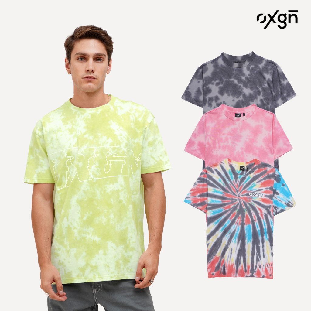 OXGN Tie-Dye Unisex Fit T-Shirt Collection For Men And Women | Shopee ...