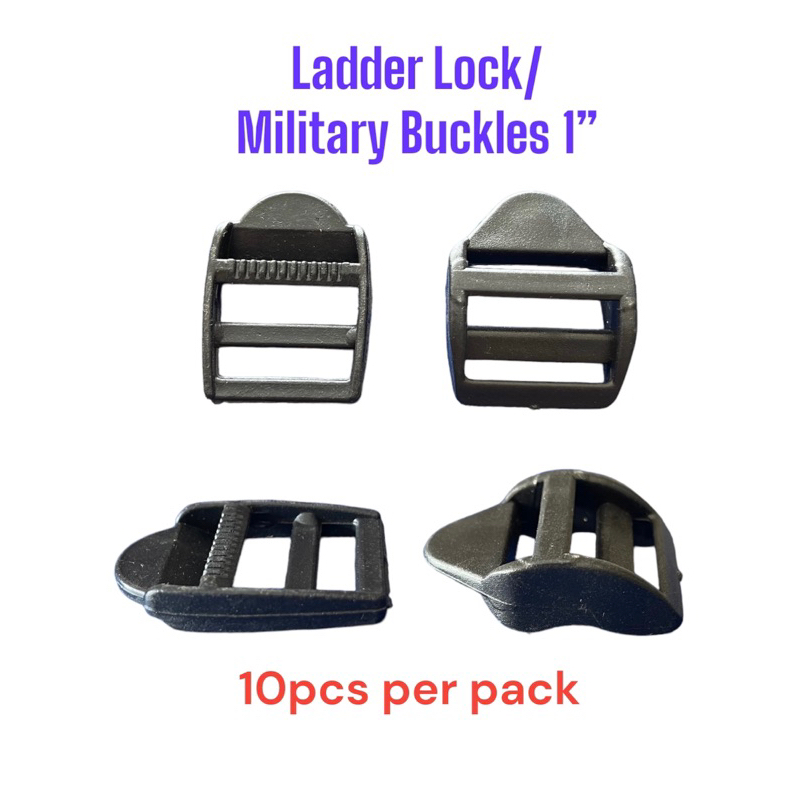 Ladder Lock (Military Buckles) Plastic - Flat / Curve 10pcs | Shopee ...