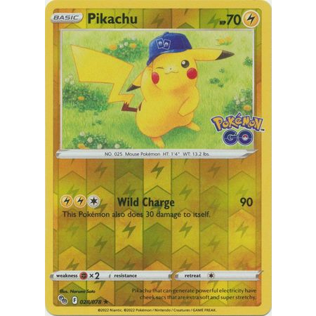Pikachu - 028/078 - Reverse Holo | POKEMON TCG: Pokemon GO | Shopee ...