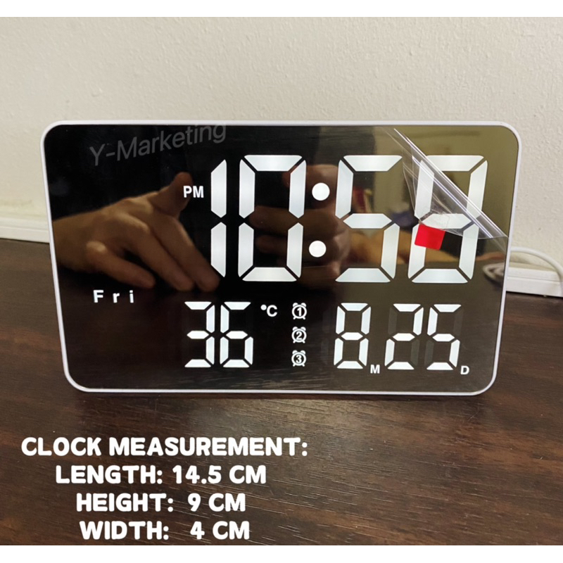 670 Desk-Top Led Digital Alarm Clock Adjustable Brightness | Shopee ...