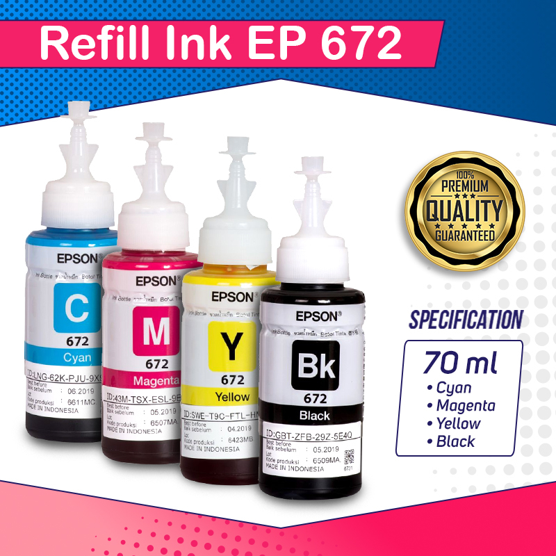 EP 672 Original Ink 70ml (4sets) | Shopee Philippines