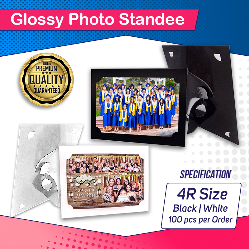 (100pcs) Photo Standee 4R Size Black / White 0.50mm | Shopee Philippines