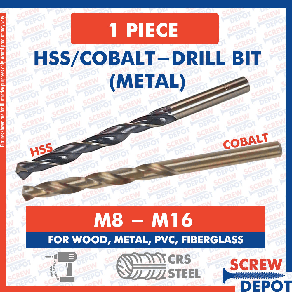 1PC M8 - M13 Drill Bit BIG SIZES HSS or Cobalt for Metal Aluminum ...