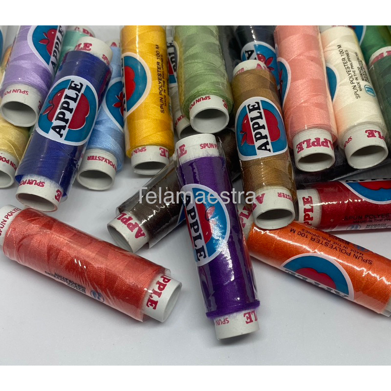 1pc. Apple Spun Polyester Sewing Sinulid Thread 100M TKT.120 | Shopee ...