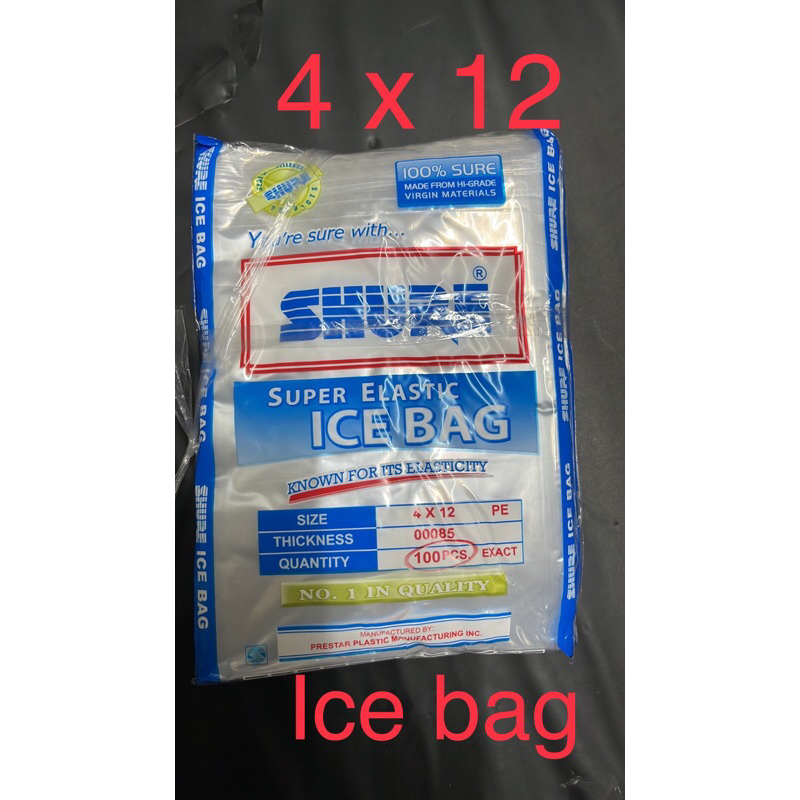 ICE BAG 4 x 12 Plastic Bag - SHURE | Shopee Philippines